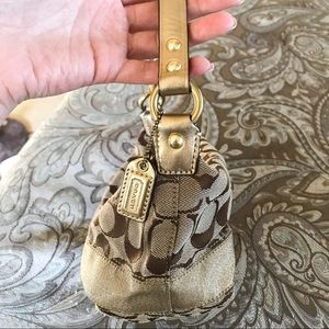 Coach | Bags | Brown Tan And Gold Mini Coach Purse | Poshmark